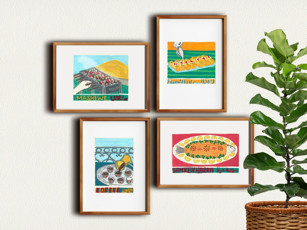 Lebanese Spicy Fish samkeh Harra Dish Art Print Flavorful - Etsy