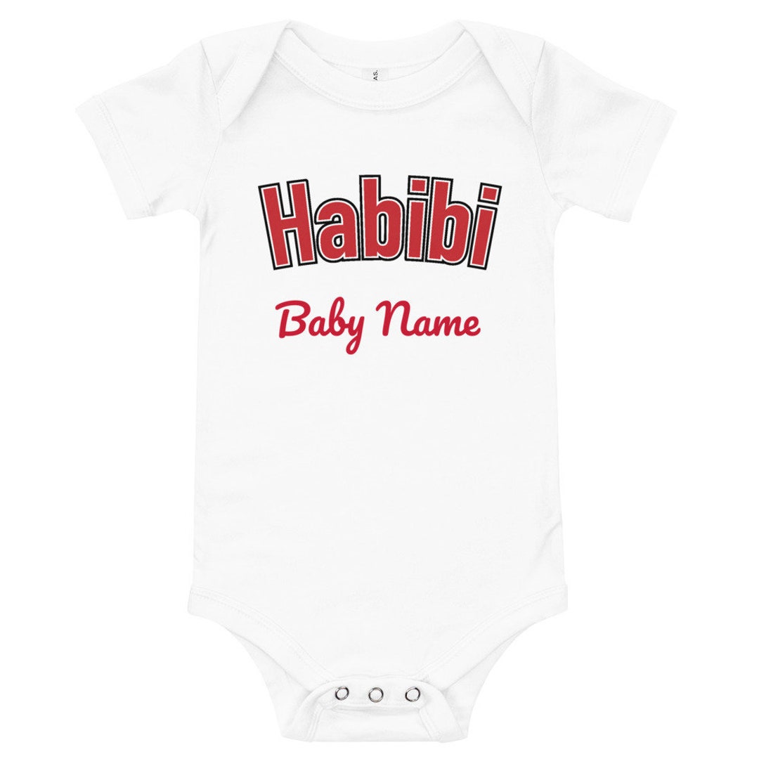 Habibi Baby Onesie With Custom Baby Name Gift for Her for Him Baby ...