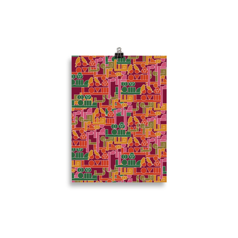 Poster Modern Arabic Calligraphy - Warm Colors - Word "hob" حب Meaning ...