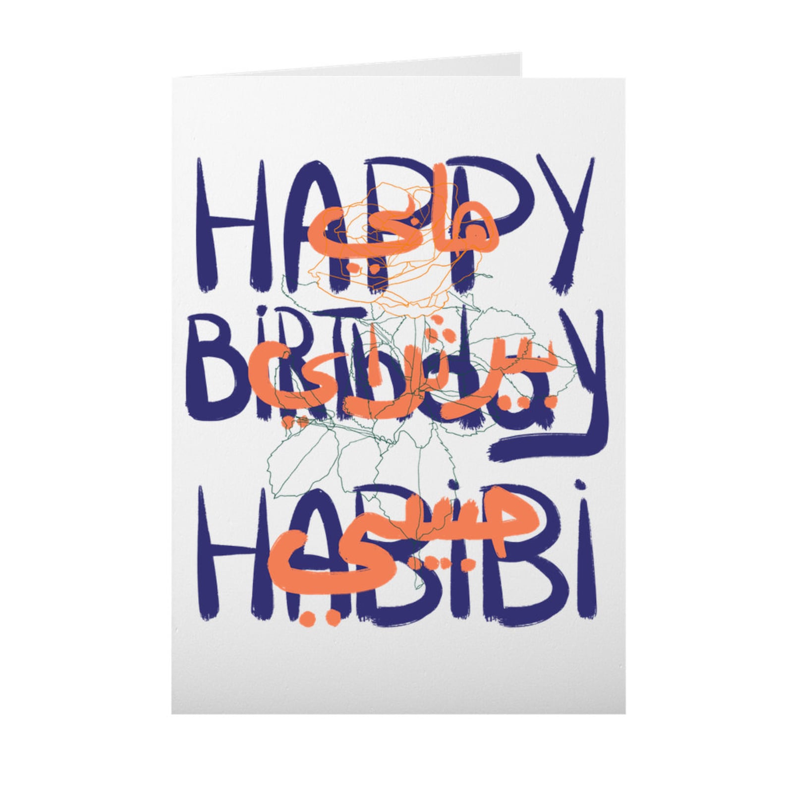 Happy Birthday Habibi Card - Arabic Greeting Card - Etsy