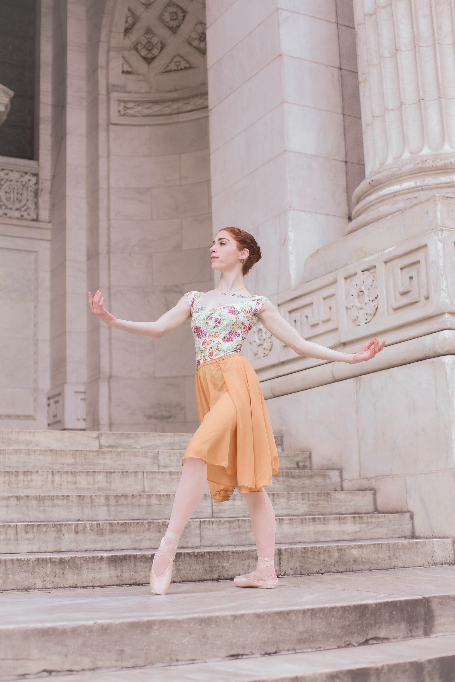 Ciderknee Length Chiffon Ballet Skirt in Gold, Ballet Dancer Gift - Etsy