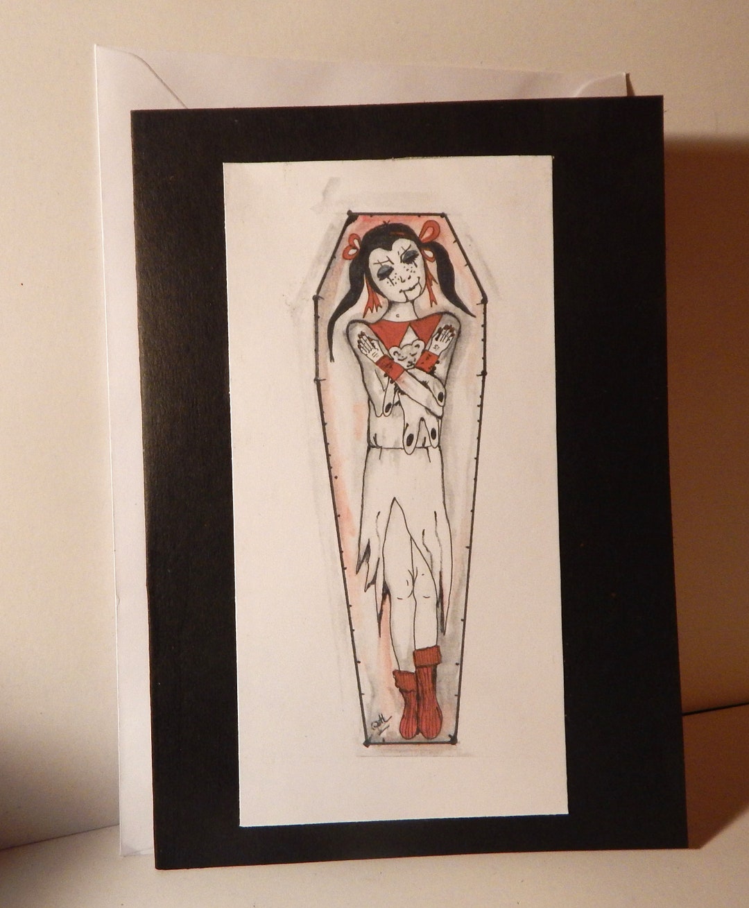 Gothic Horror. Lilly Asleep . Greeting Card - Etsy