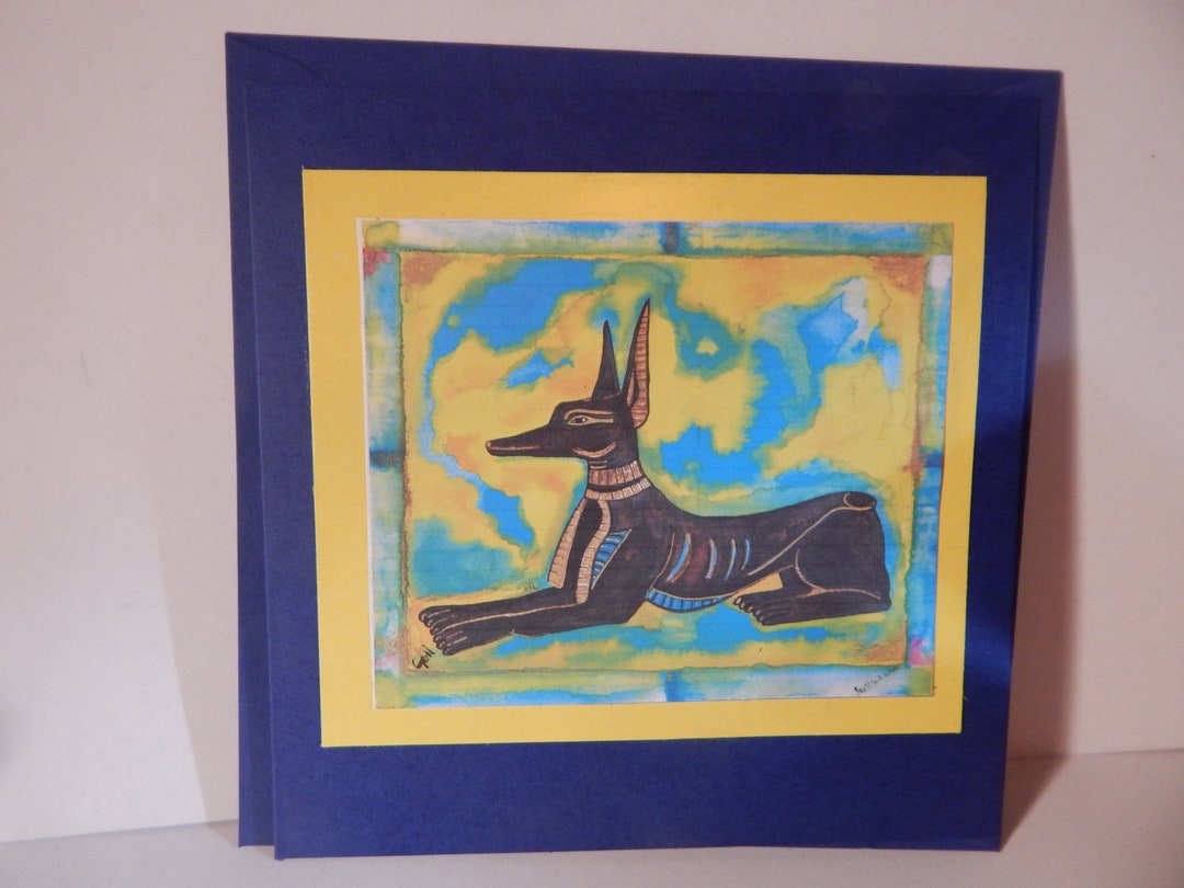 Anubis Ancient Egypt Greeting Card - Etsy