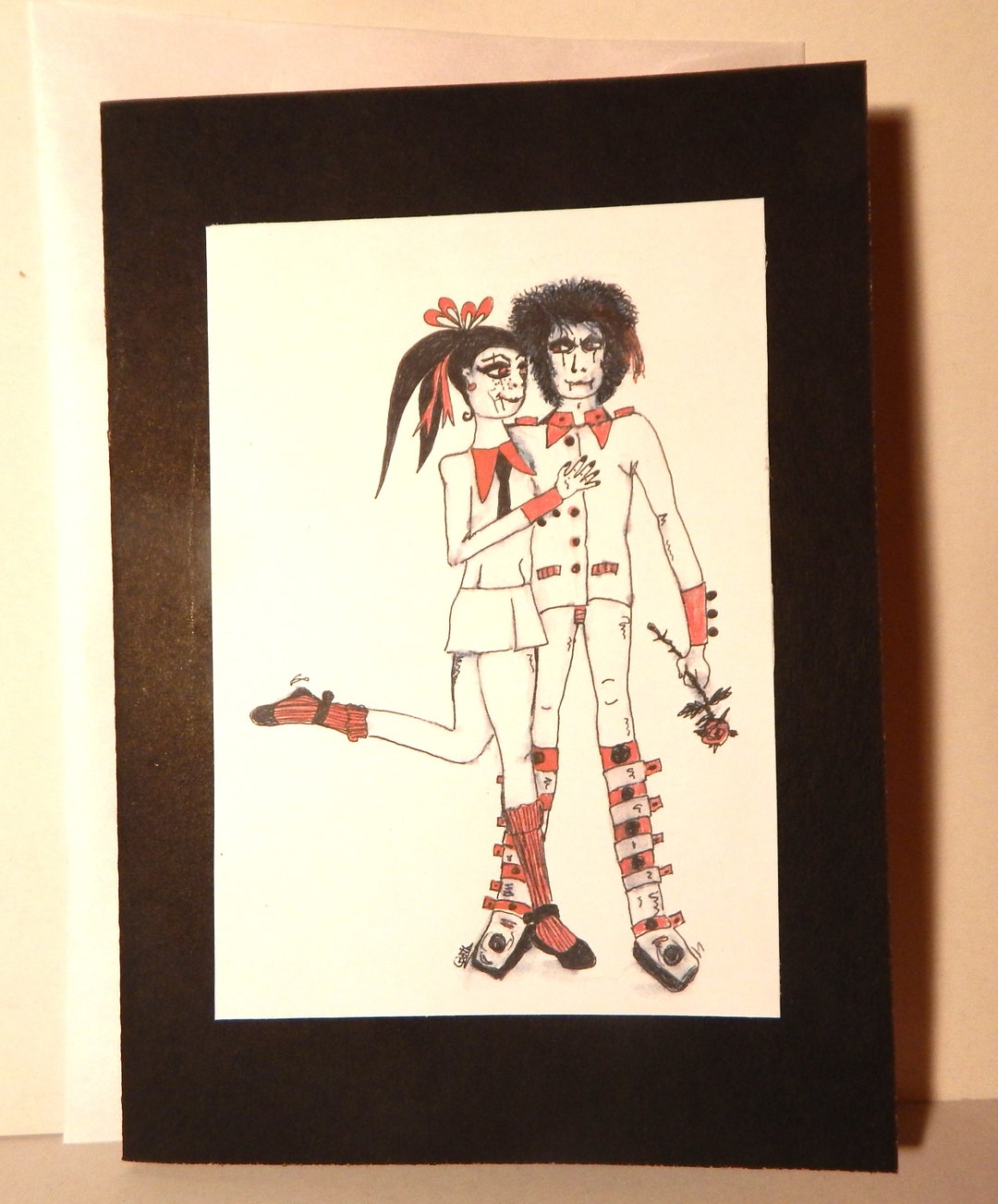 Lilly and Edgar Gothic Horror Greeting Card - Etsy