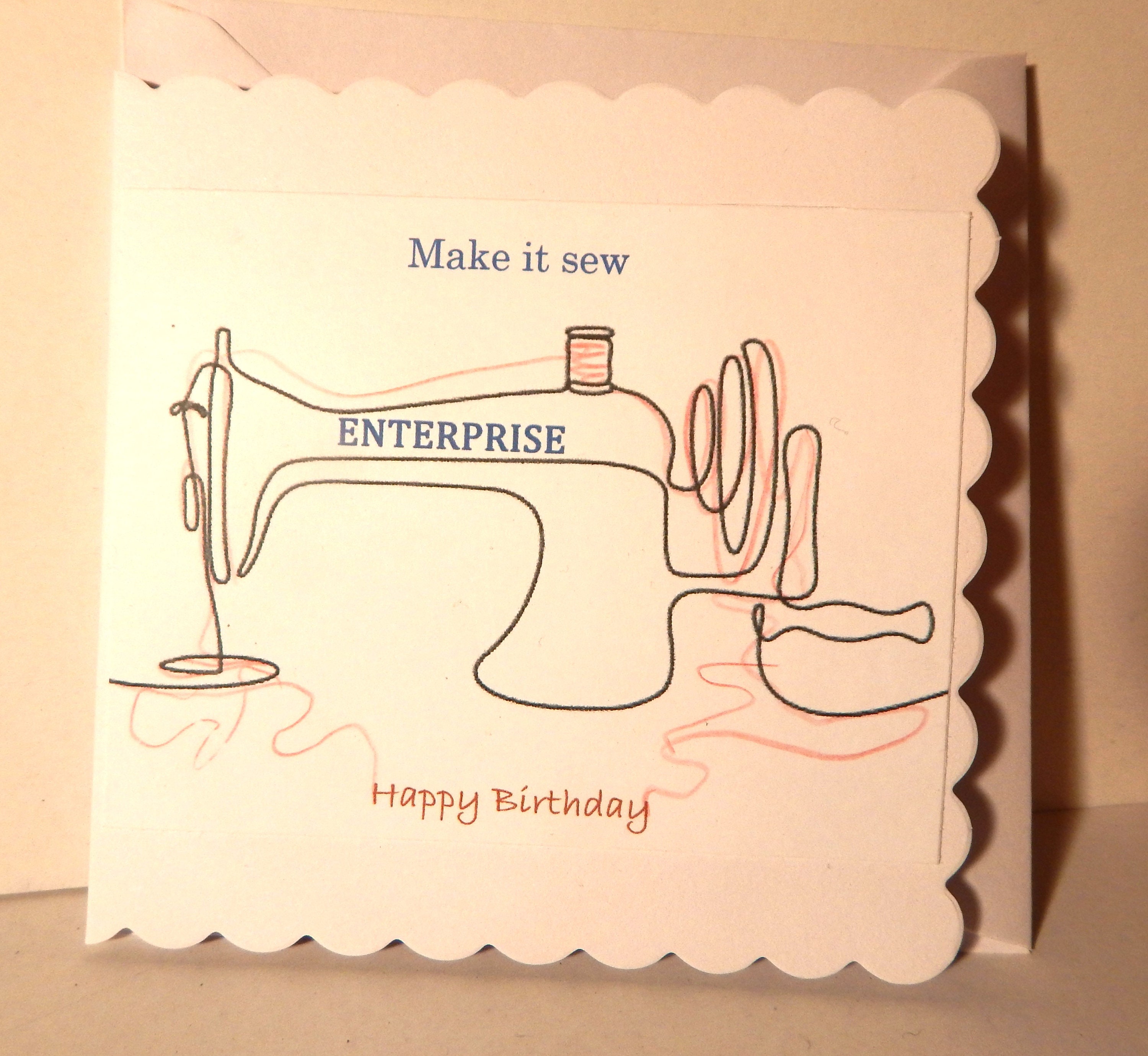 Make It Sew Greeting Card Happy Birthday - Etsy