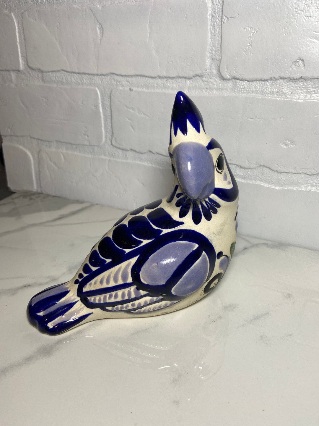 Vintage Ceramic Folk Art Parrot - Etsy
