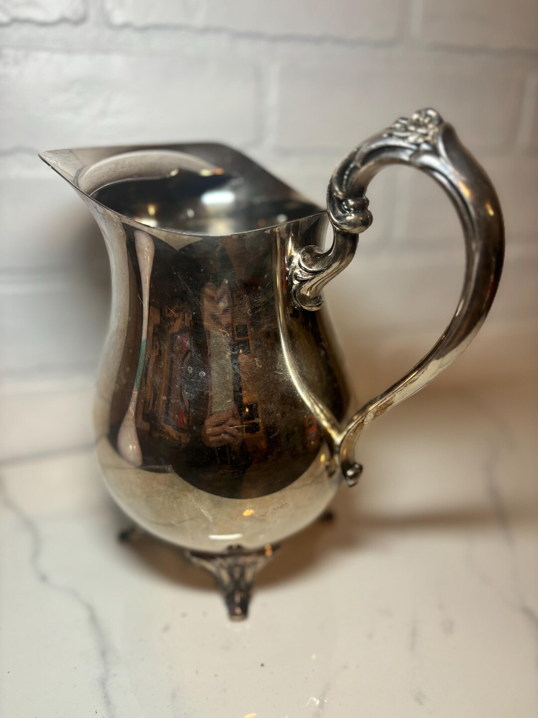 Oneida Ice Water Pitcher , Silver Plated Footed - Etsy