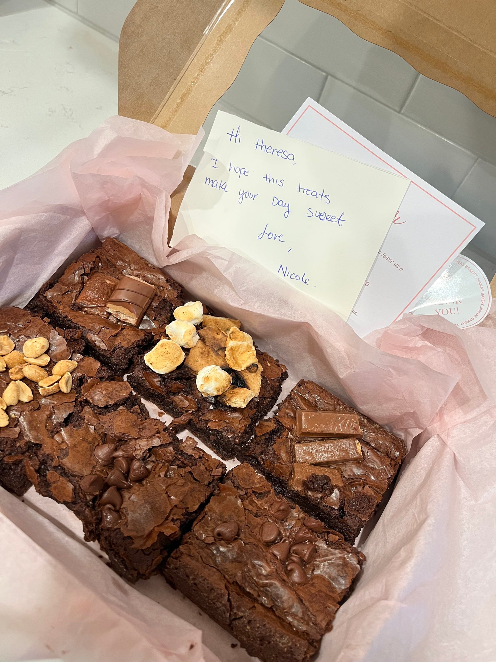 Letterbox Brownie Box/ Fudgey Gooey Brownies/ Gift Care Box - Etsy