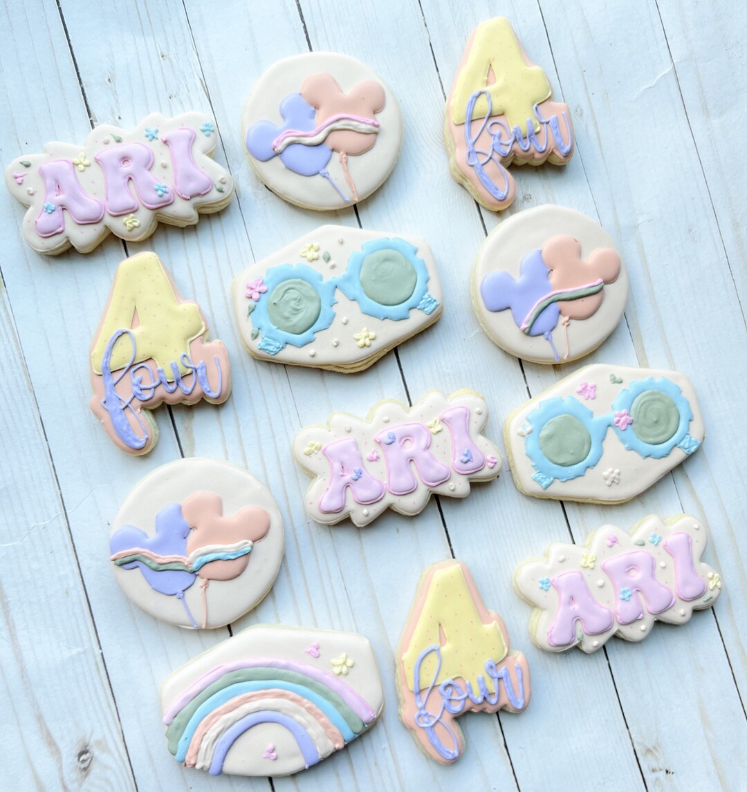 Retro Mickey Cookies/ Back to the 80s Theme 24 Cookies - Etsy