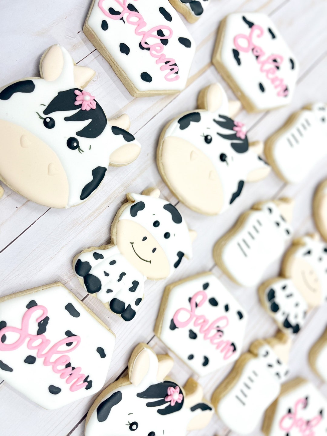 Cow Cookies/baby Shower Cookies / Baby Boy Cookies / Baby Girl Cookies ...