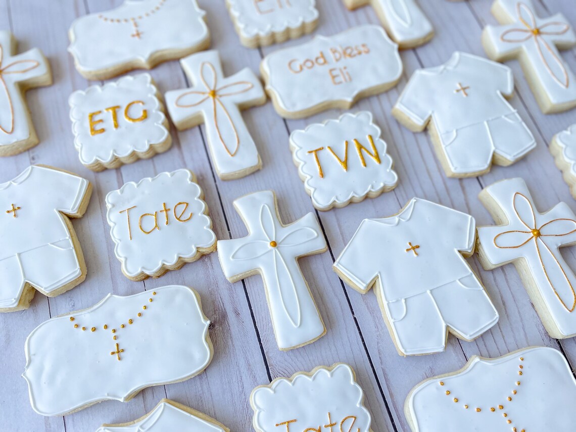 Baptism Cookies / Christening Cookies/ Cross Cookies / Baptism - Etsy