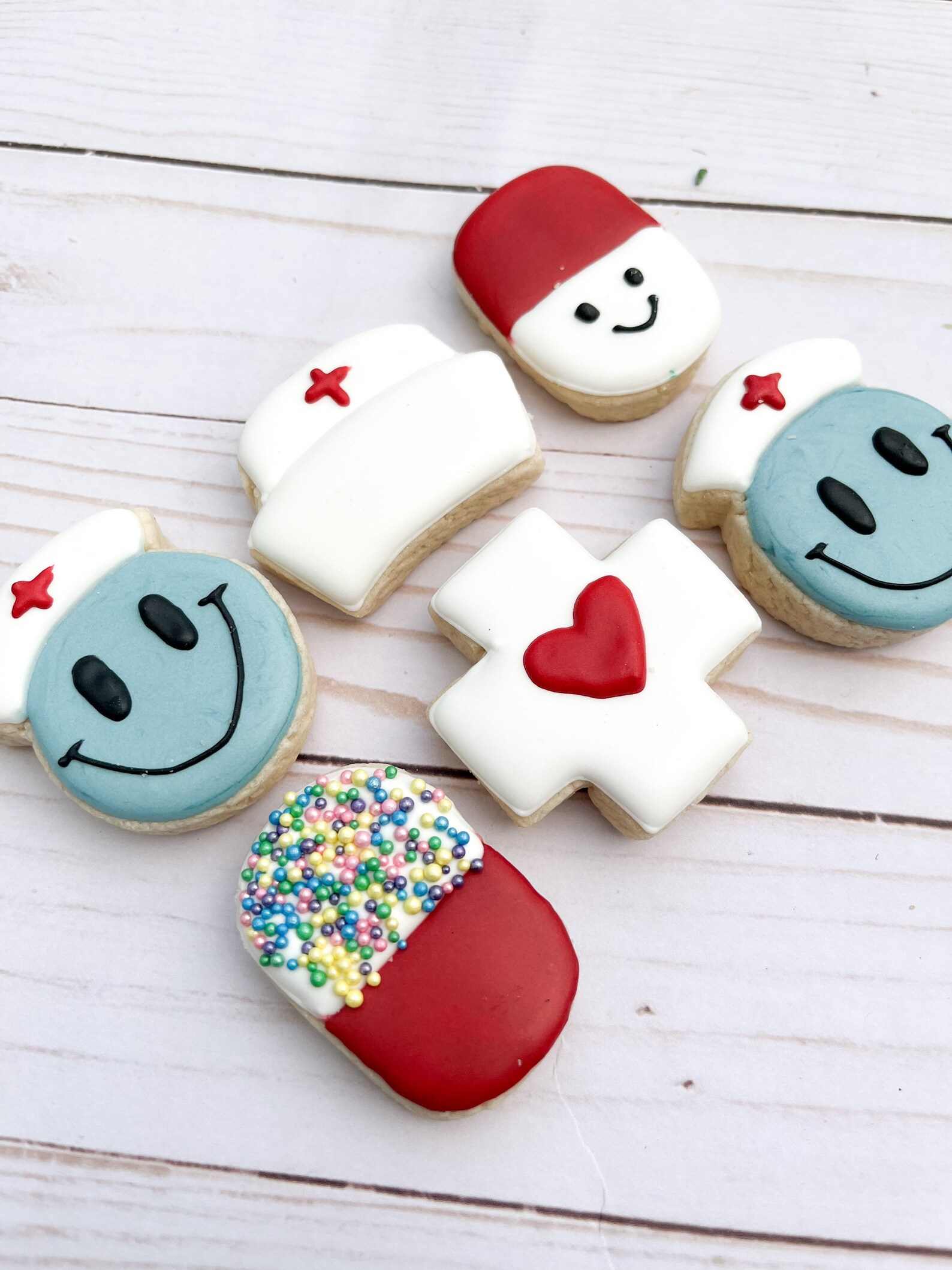 6 Mini Nurse Cookies Nurse Appreciation Cookies Nurse - Etsy