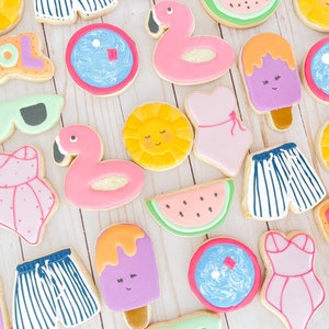 Pool Party Summer Cookies 24 Cookies - Etsy