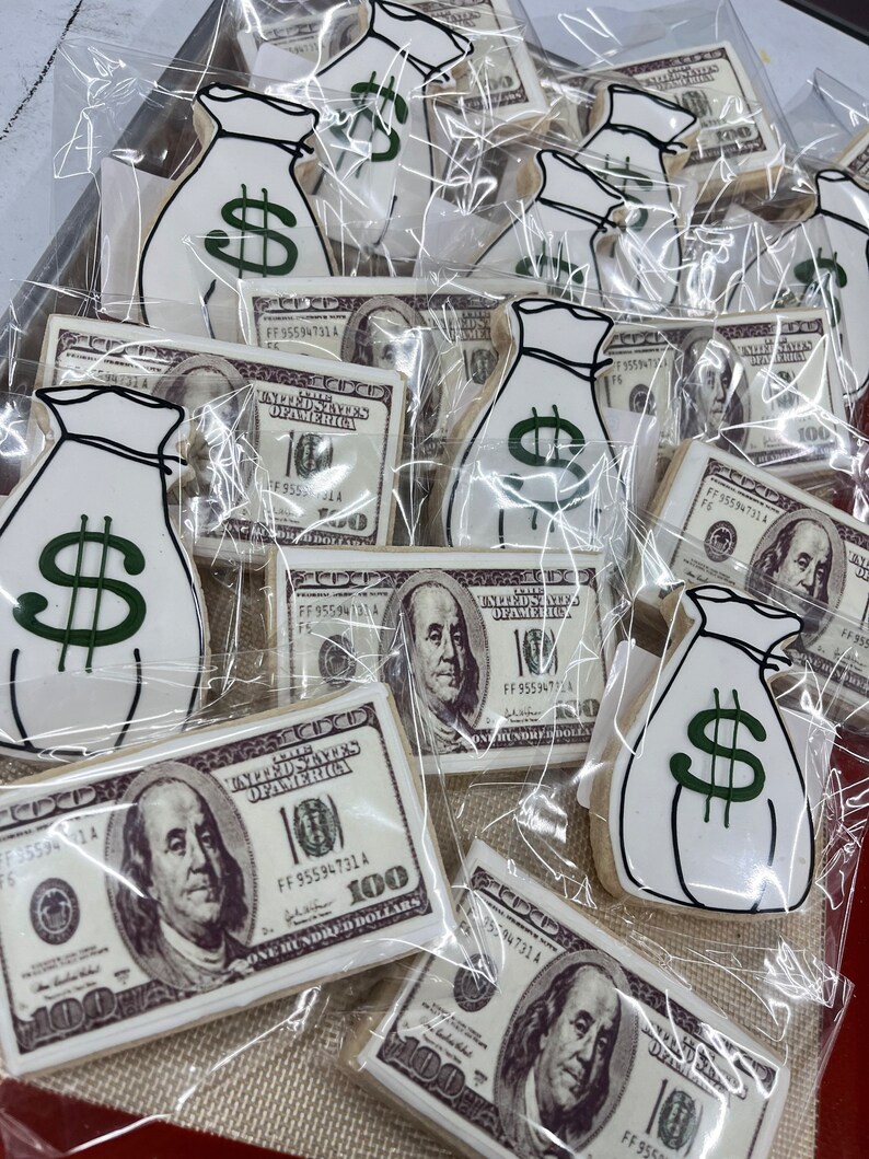 Money Theme Cookies Bills Cookies - Etsy