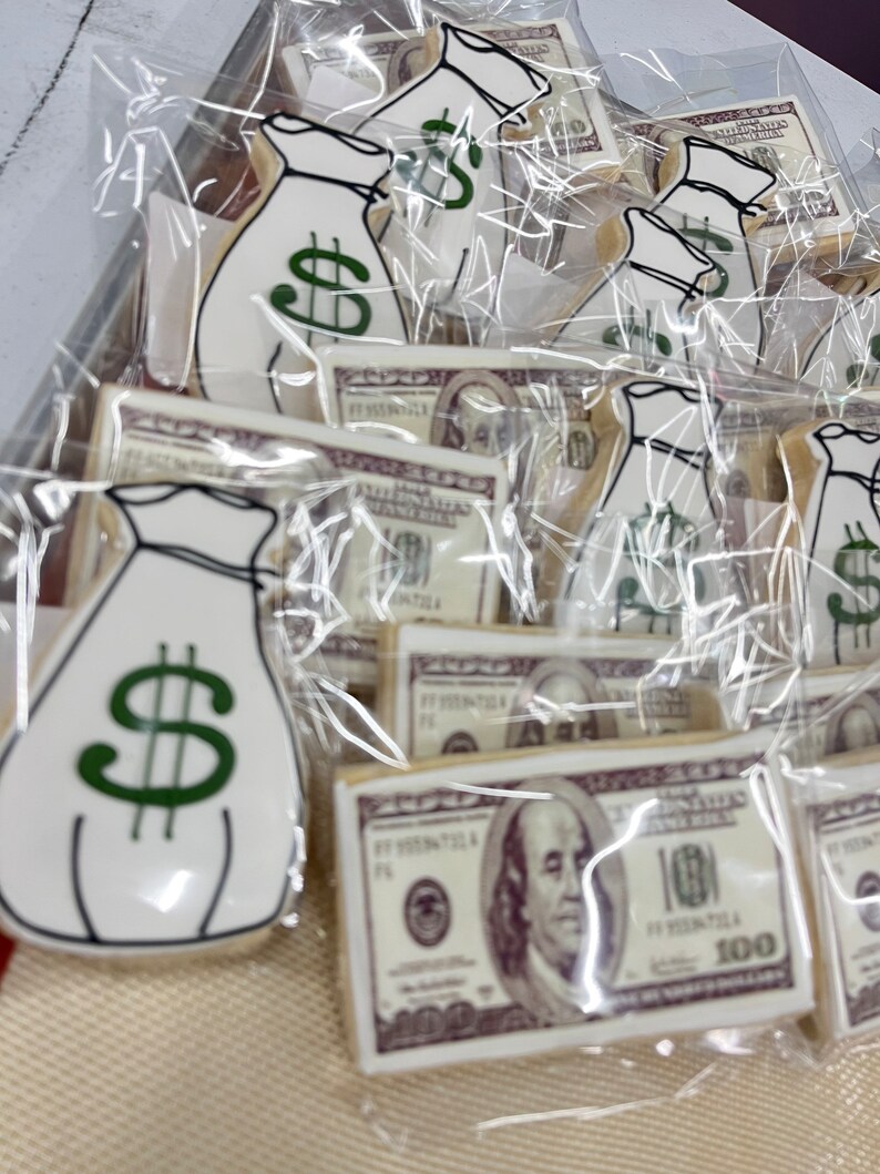 Money Theme Cookies Bills Cookies - Etsy