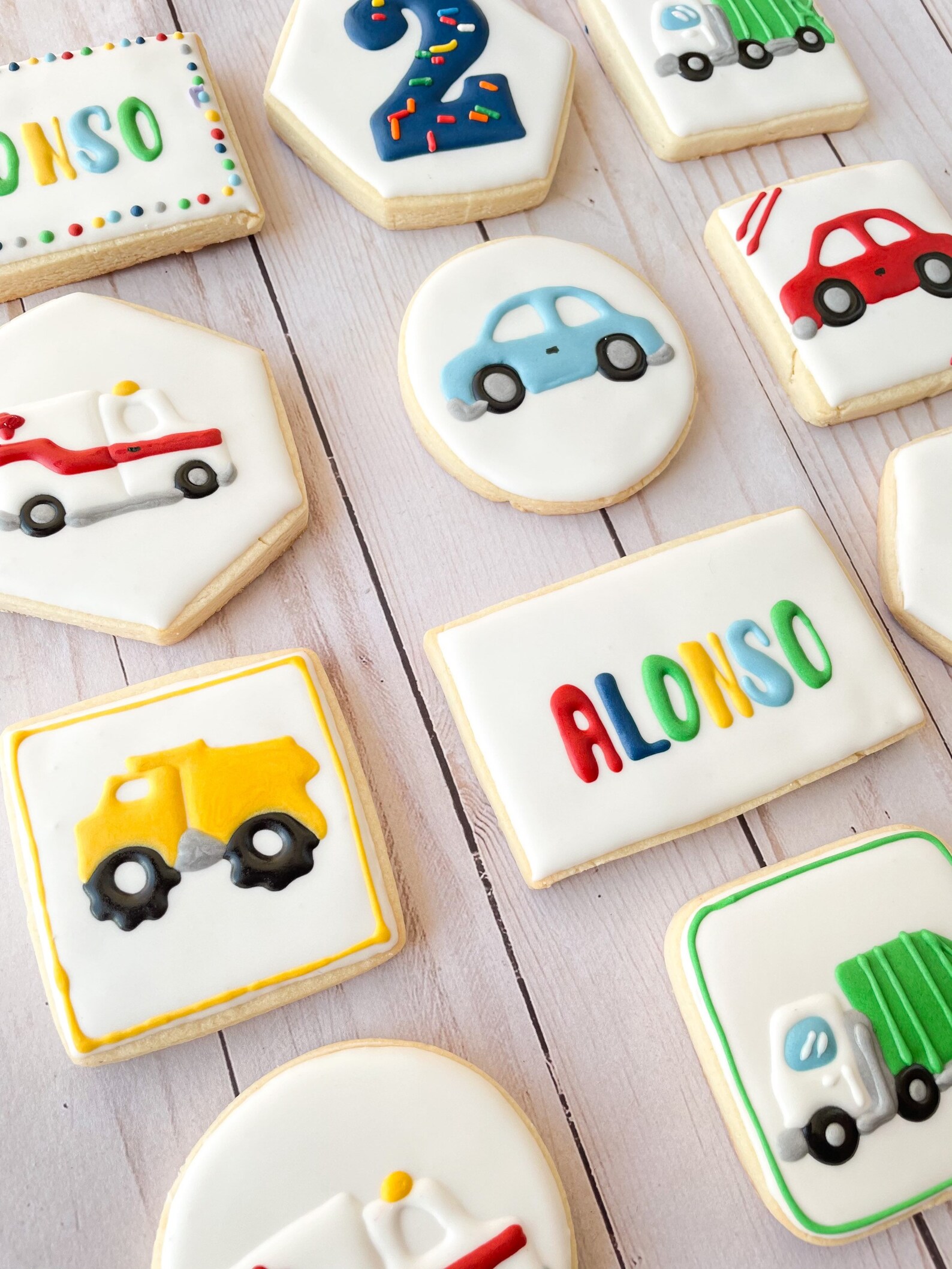 Transportation Theme Cookies / Truck Cookies/ Cars Cookies/ 24 Cookies ...