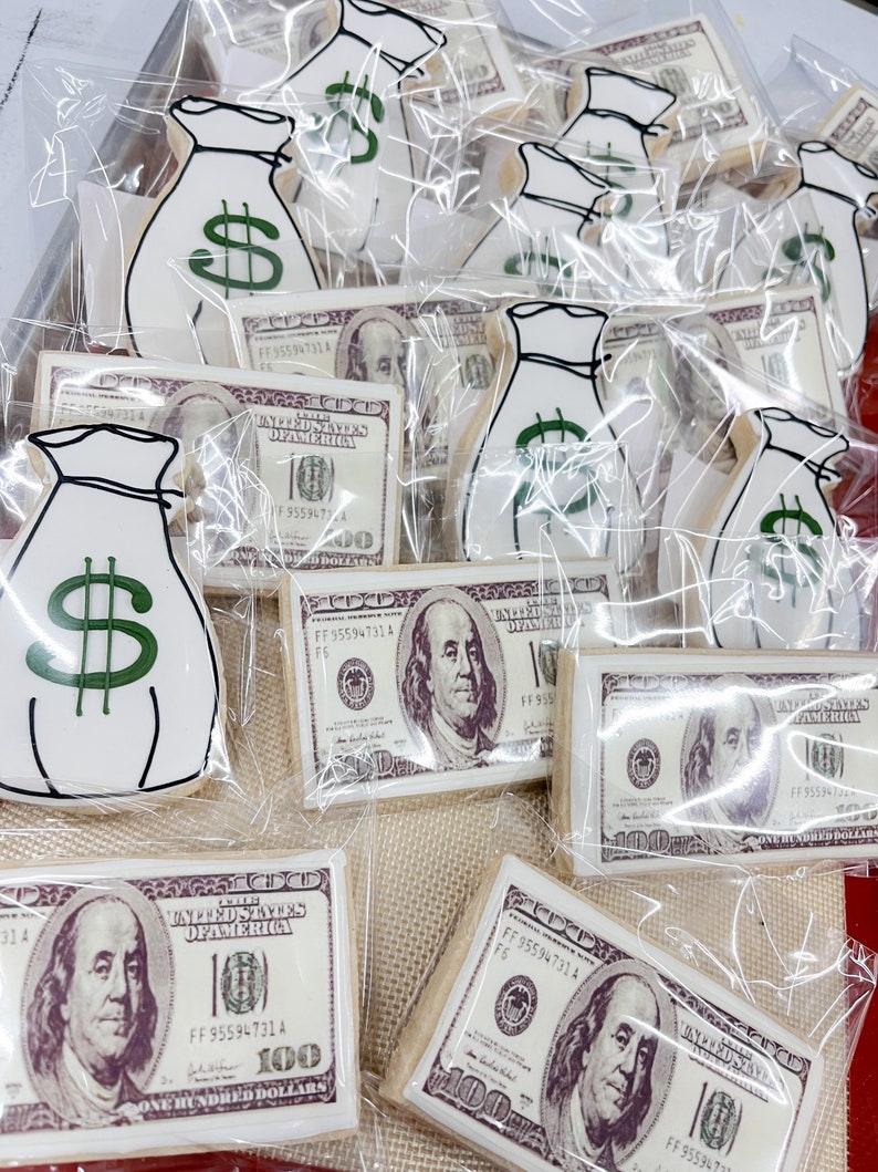 Money Theme Cookies Bills Cookies - Etsy