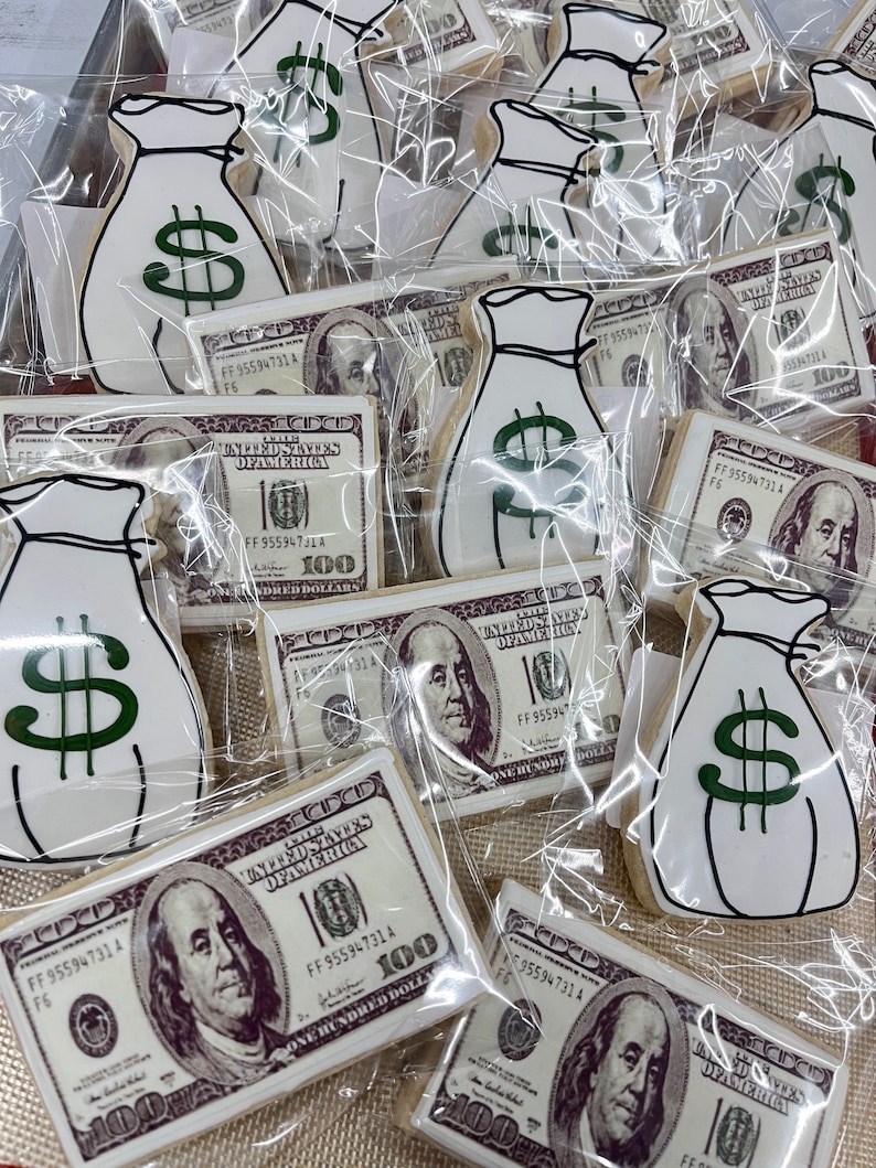 Money Theme Cookies Bills Cookies - Etsy