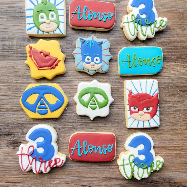 Pj Mask Cookies - Etsy