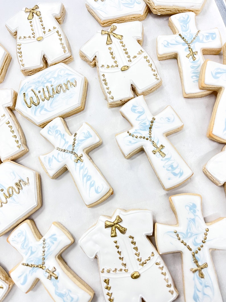 Baptism Cookies / Christening Cookies/ Cross Cookies / Baptism - Etsy