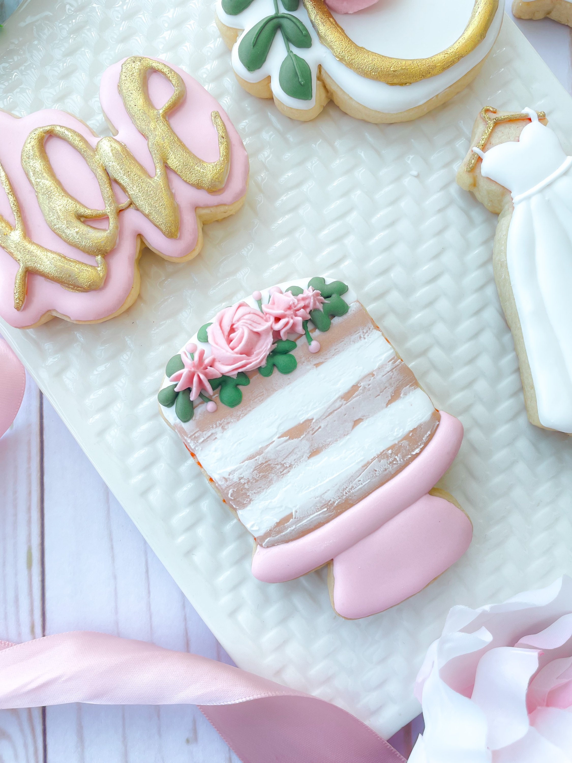 Wedding Cookies / Bridal Shower Cookies / Save the Date Cookies/ Bridal ...