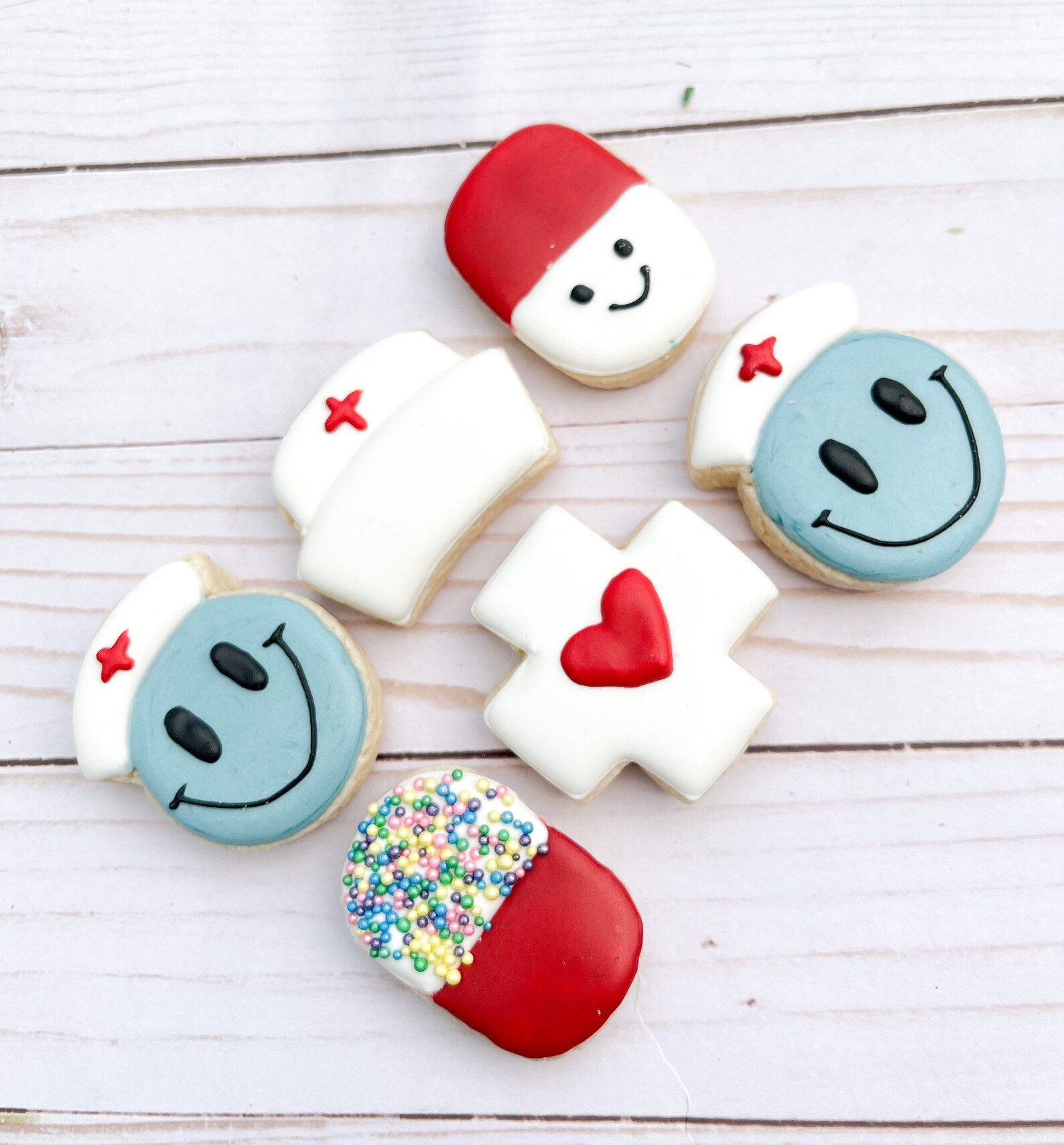 6 Mini Nurse Cookies Nurse Appreciation Cookies Nurse | Etsy