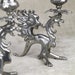 Old Nickel Silver Candlestick Pair, Griffin Dragon 2 Candle Holders ...
