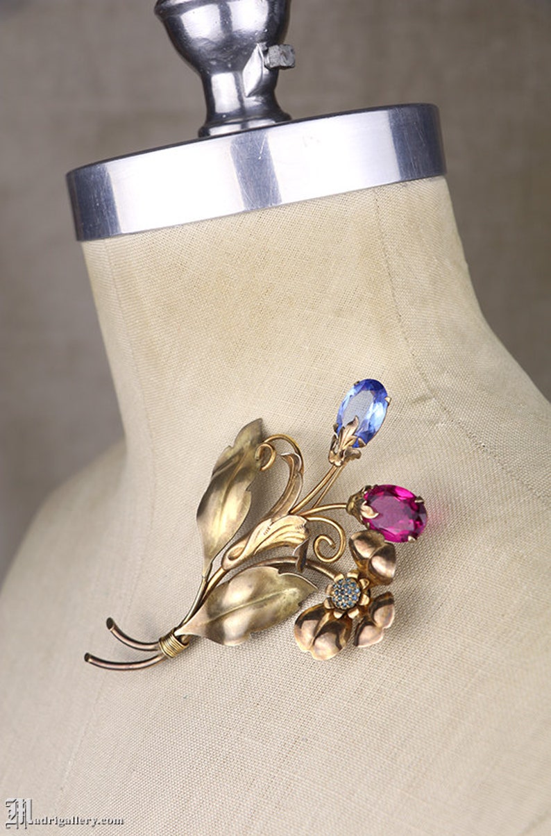 1930s Gold Plated Sterling Silver Brooch Pin Antique Pin - Etsy