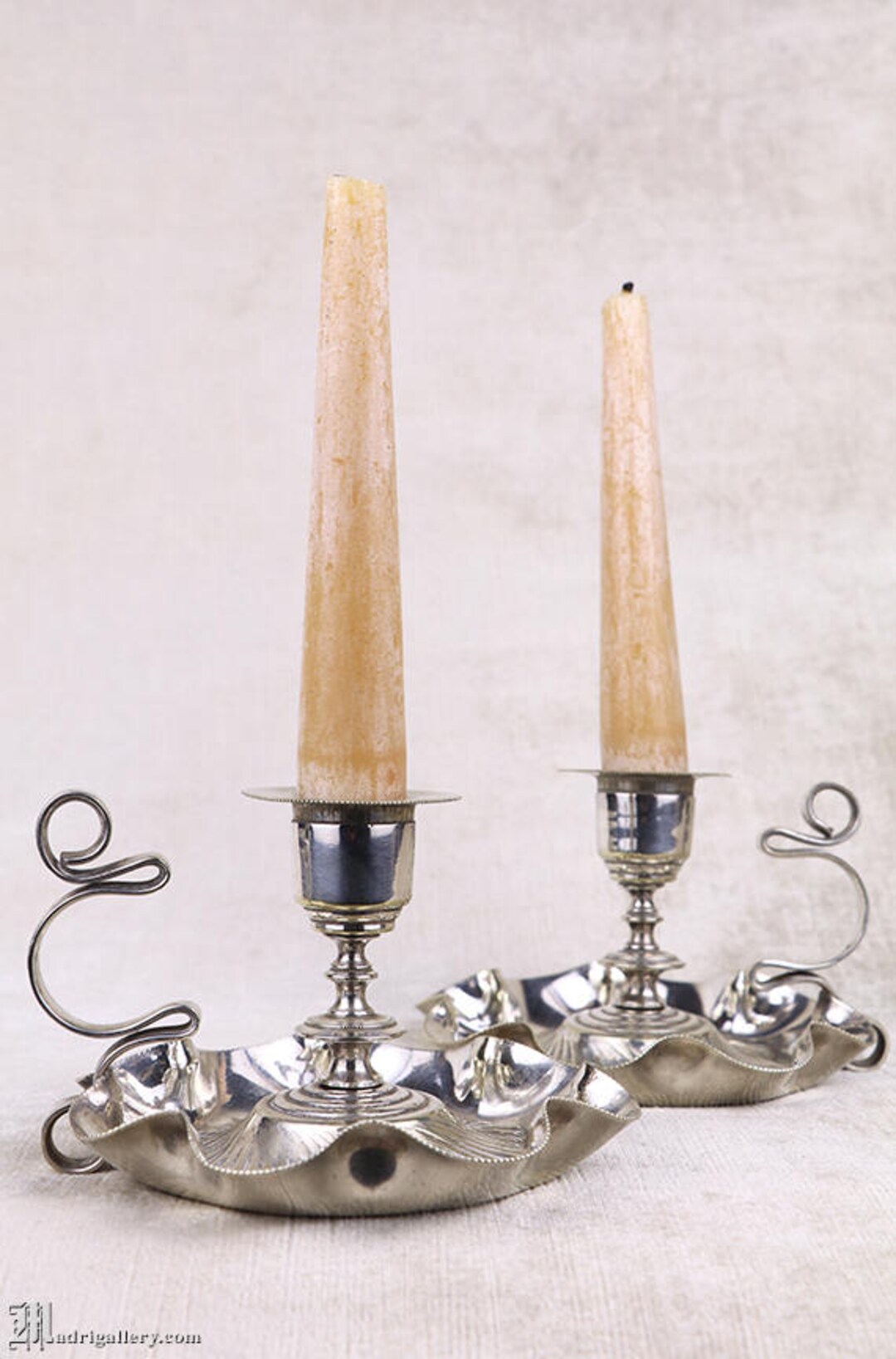 Antique Silver Plate Chambersticks Pair, Candlestick Candle Holder, E.P ...
