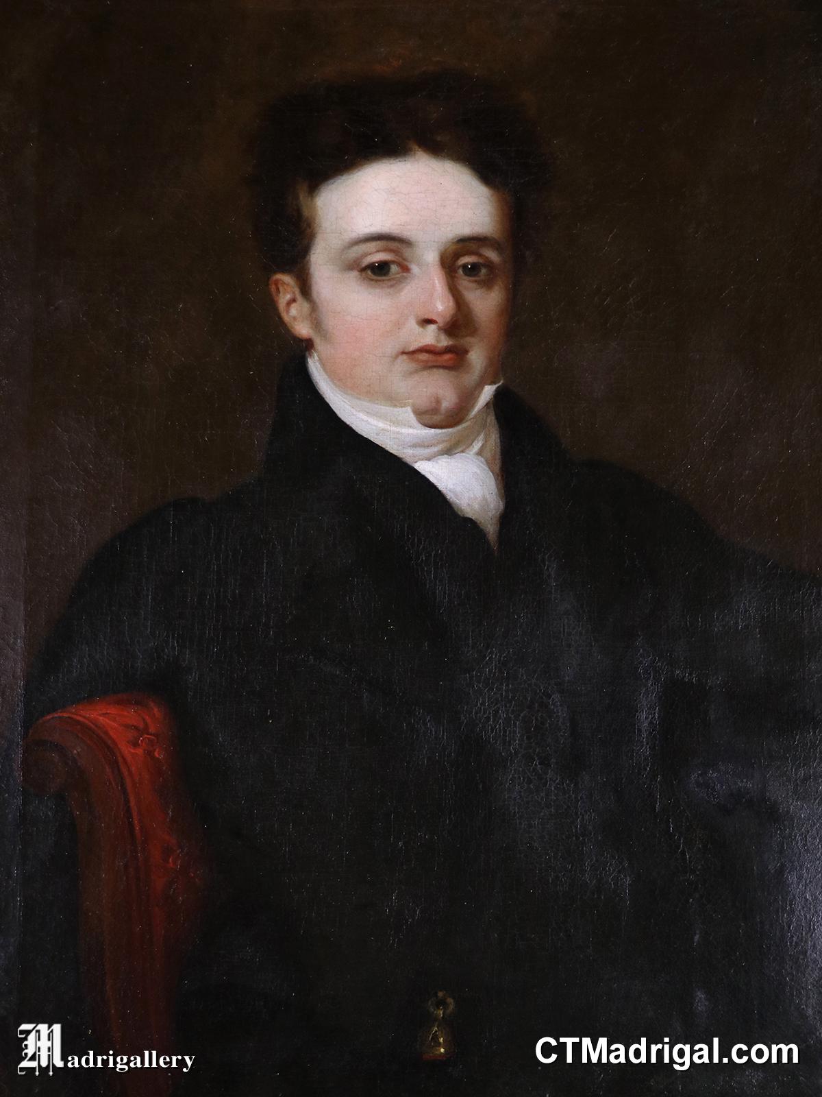 Antique Oil Portrait Painting Regency Gentleman Man Aristocrat Georgian ...