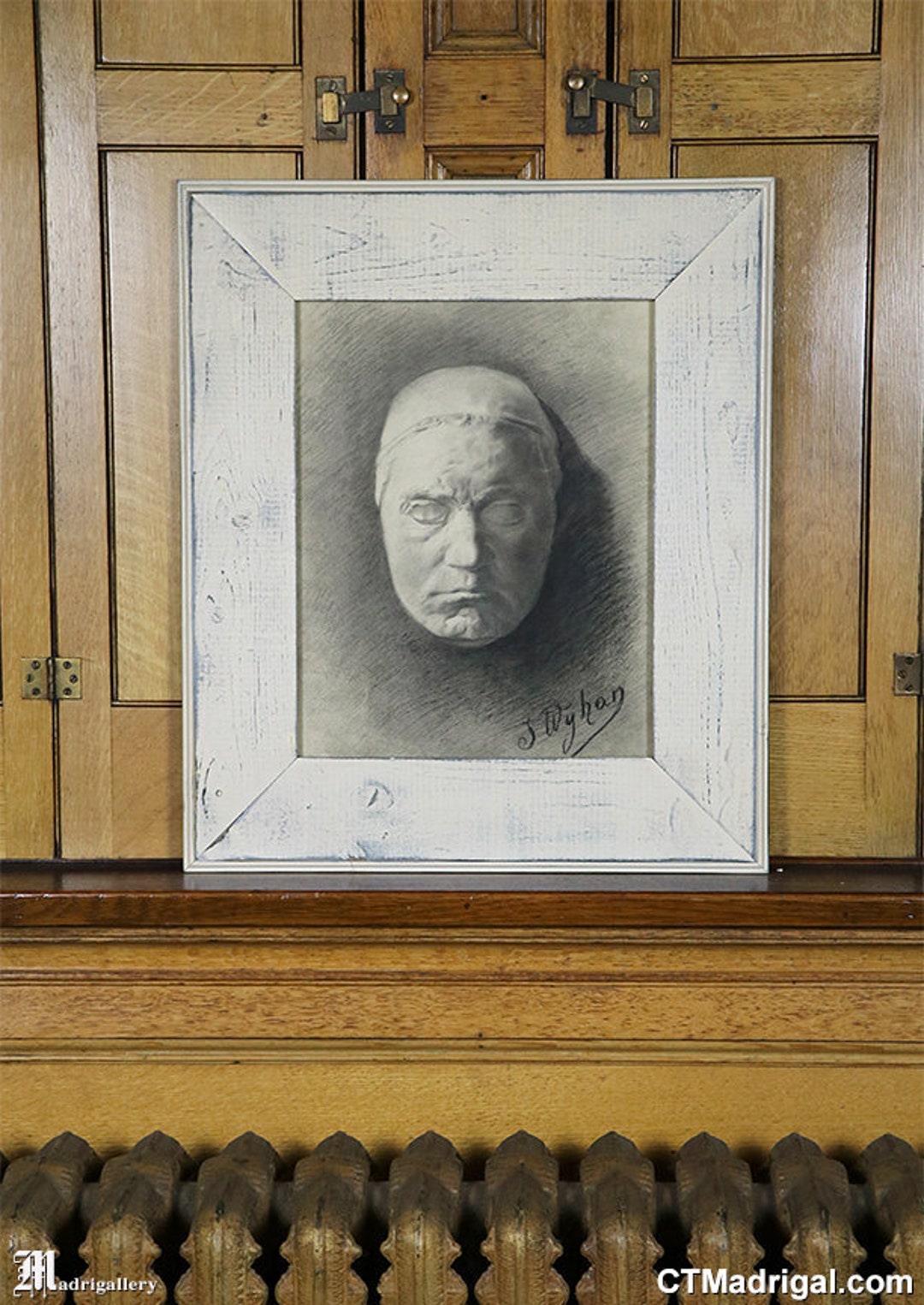 Antique 19th C. Charcoal Drawing, Portrait Main Male, Signed, 19th ...