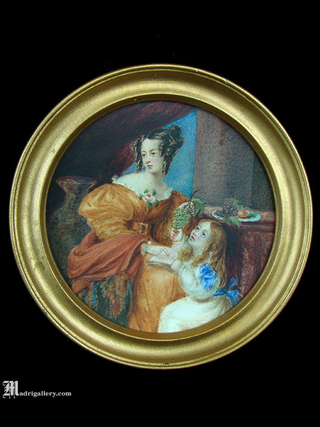 Miniature Portrait Painting, Regency Era, Early 19th Century Watercolor ...
