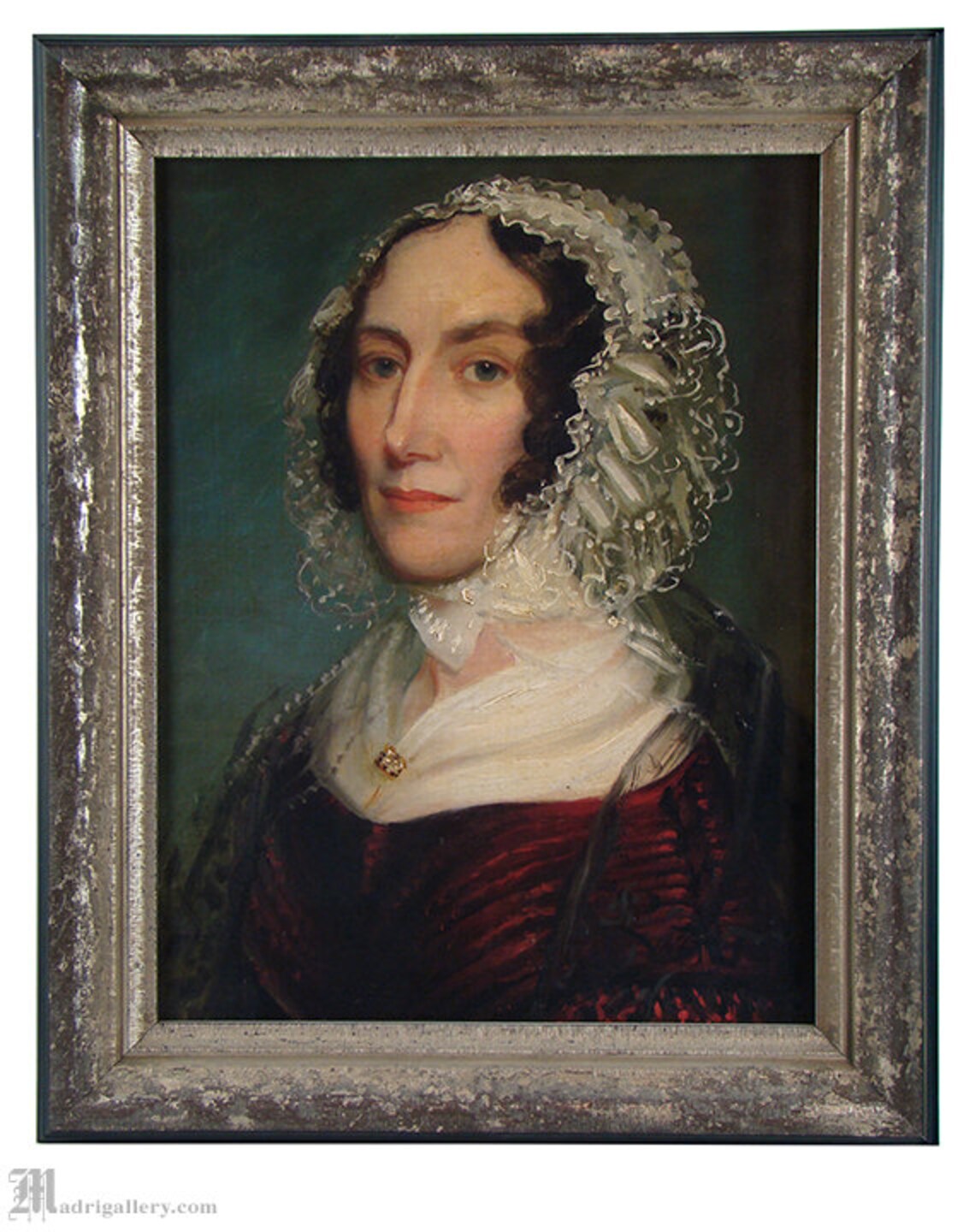 Antique Victorian Painting Oil Portrait on Canvas of a Hauntingly ...