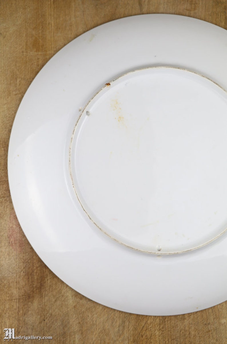 Big Antique Porcelain Plate Hand Painted Asian Garden Genre - Etsy