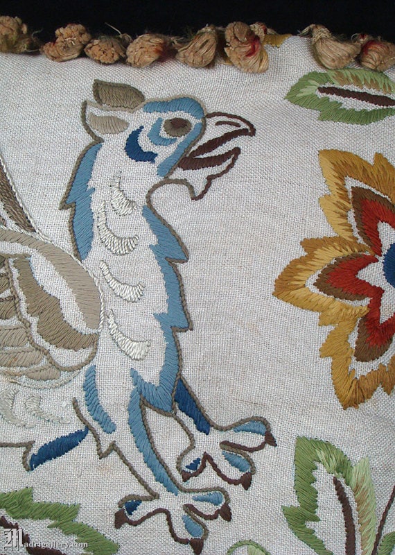 Antique Pillow Pair, 19th Century Gothic Gryphon Griffin Gargoyle ...