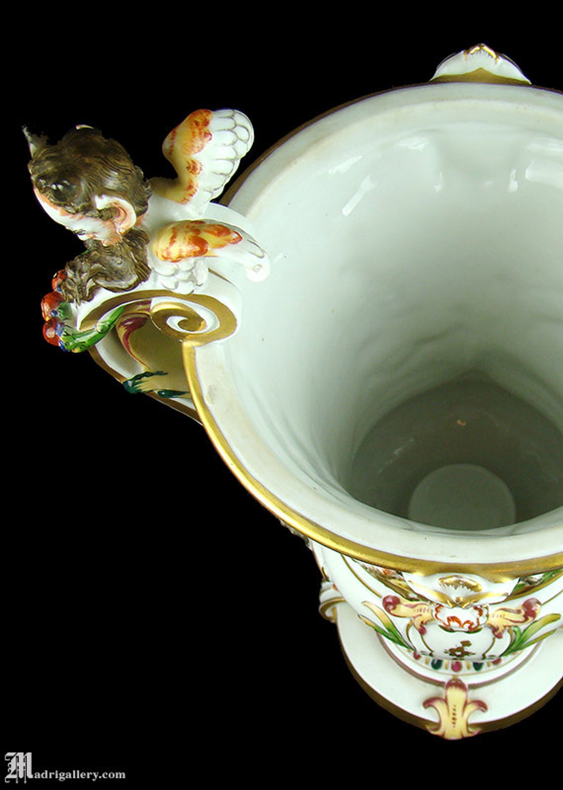 Antique Devil Vase, Capodimonte Porcelain Urn, Hand Painted, Gilded ...