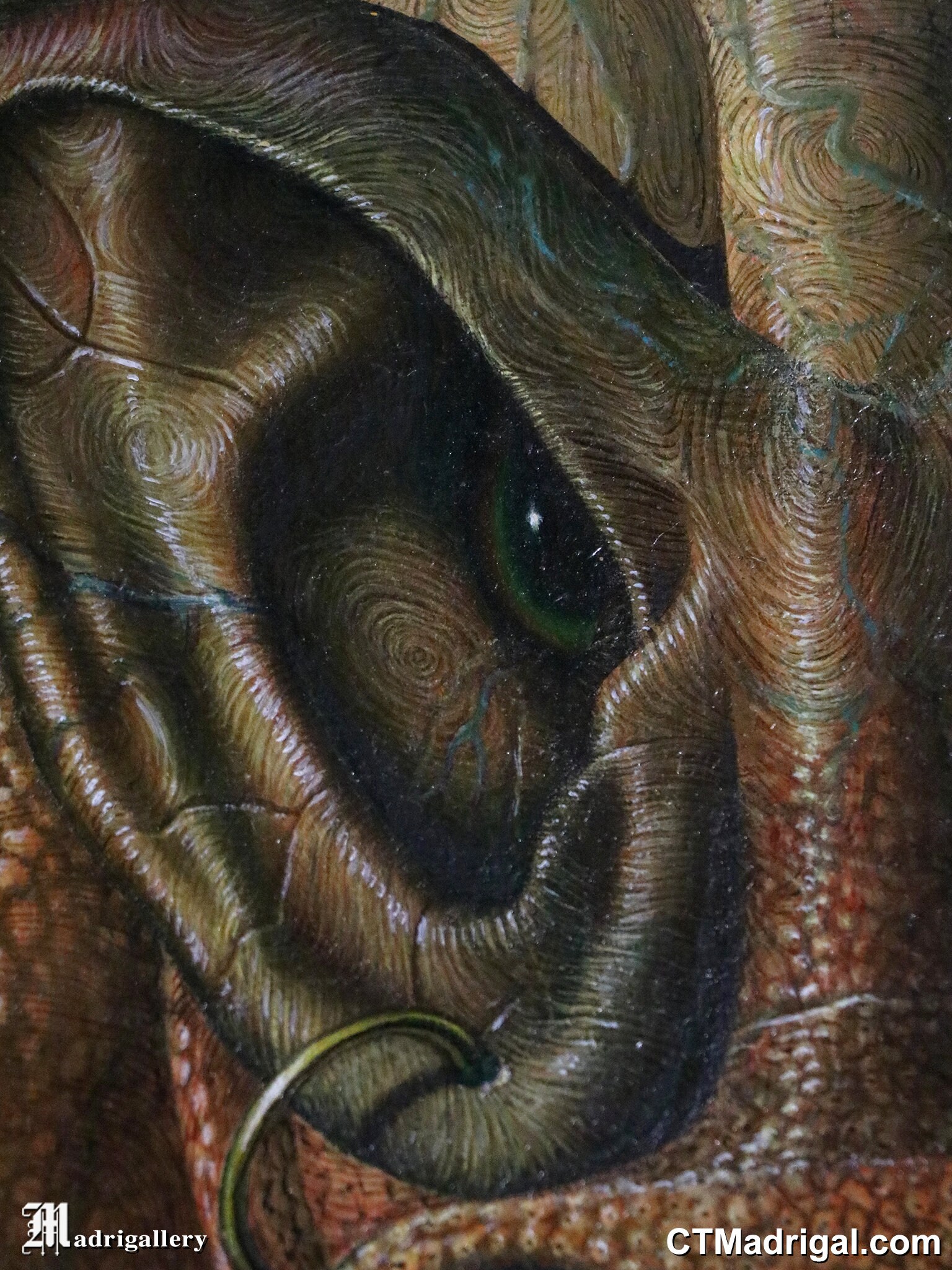Huge Old Surreal Painting Oil Portrait Painting Surrealist Monster ...