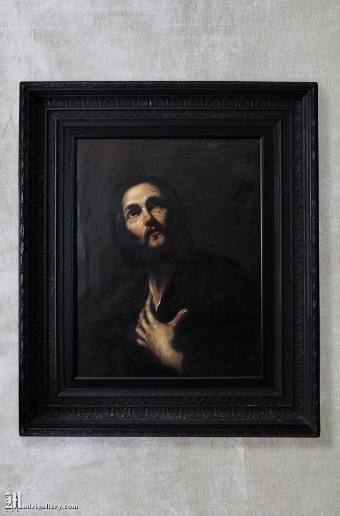 Large Oil on Canvas Portrait, John the Baptist, Man, Jesus Christ ...