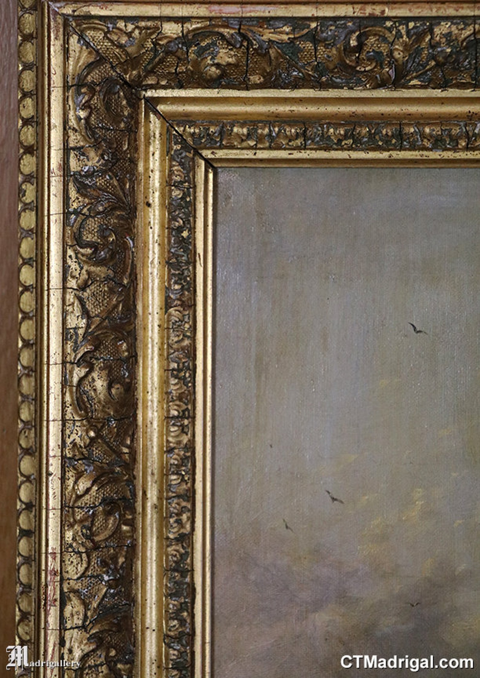 Joseph Bartholomew Kidd Antique Oil Painting Canvas Marine Ocean ...