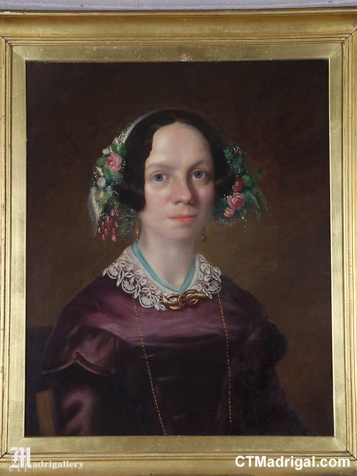 Antique Victorian Painting Oil Portrait on Canvas 19th - Etsy