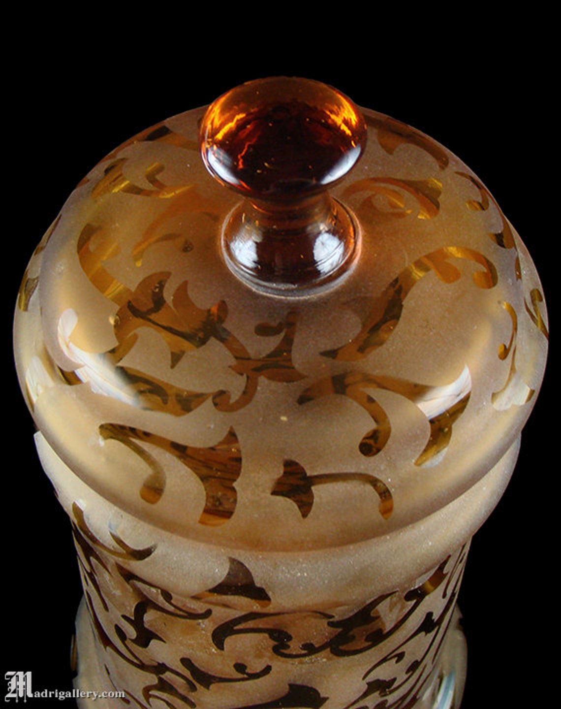 Antique Victorian Canister Jar Big and Beautiful Hand-etched - Etsy