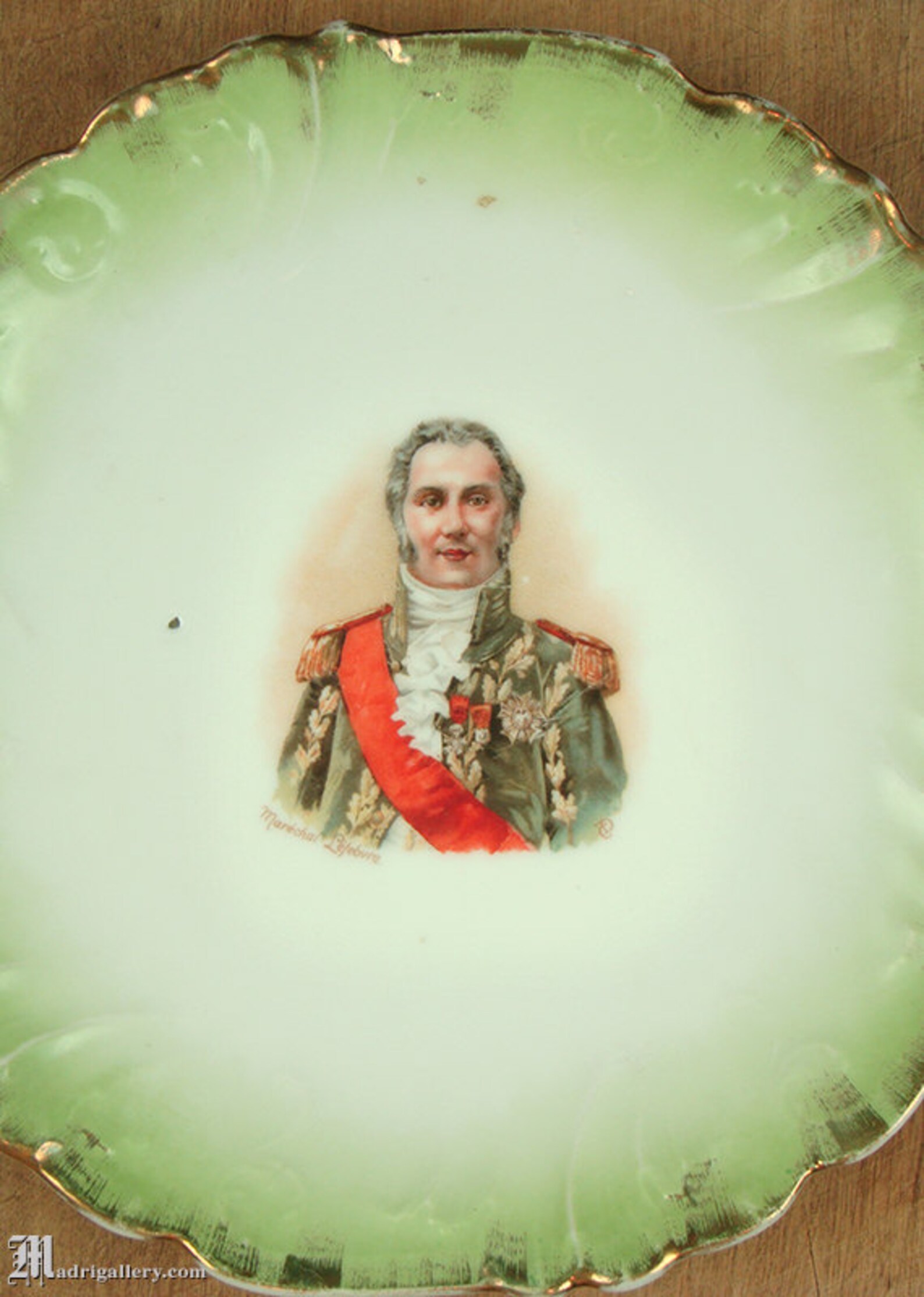 Pair of Antique Cabinet Portrait Plates, Hand-decorated Porcelain, 18th ...