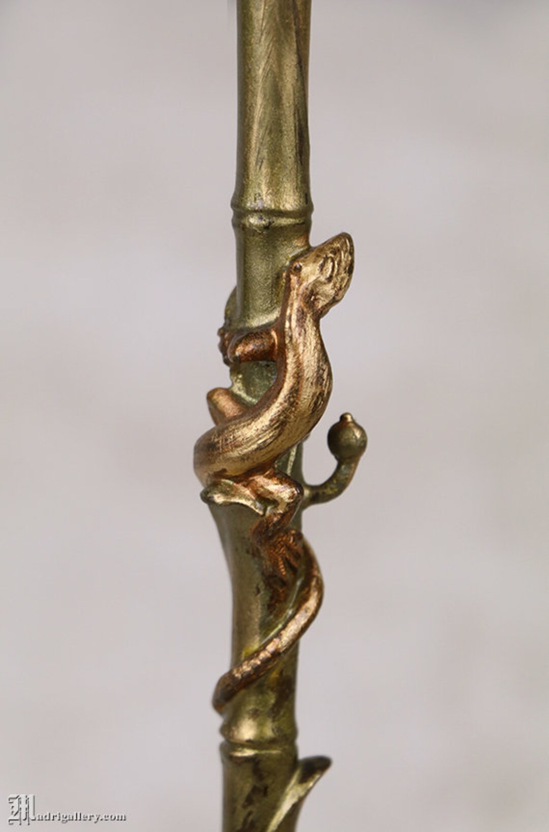 Antique Lizard Candlestick, Victorian Gilt Gilded Bronze Brass ...