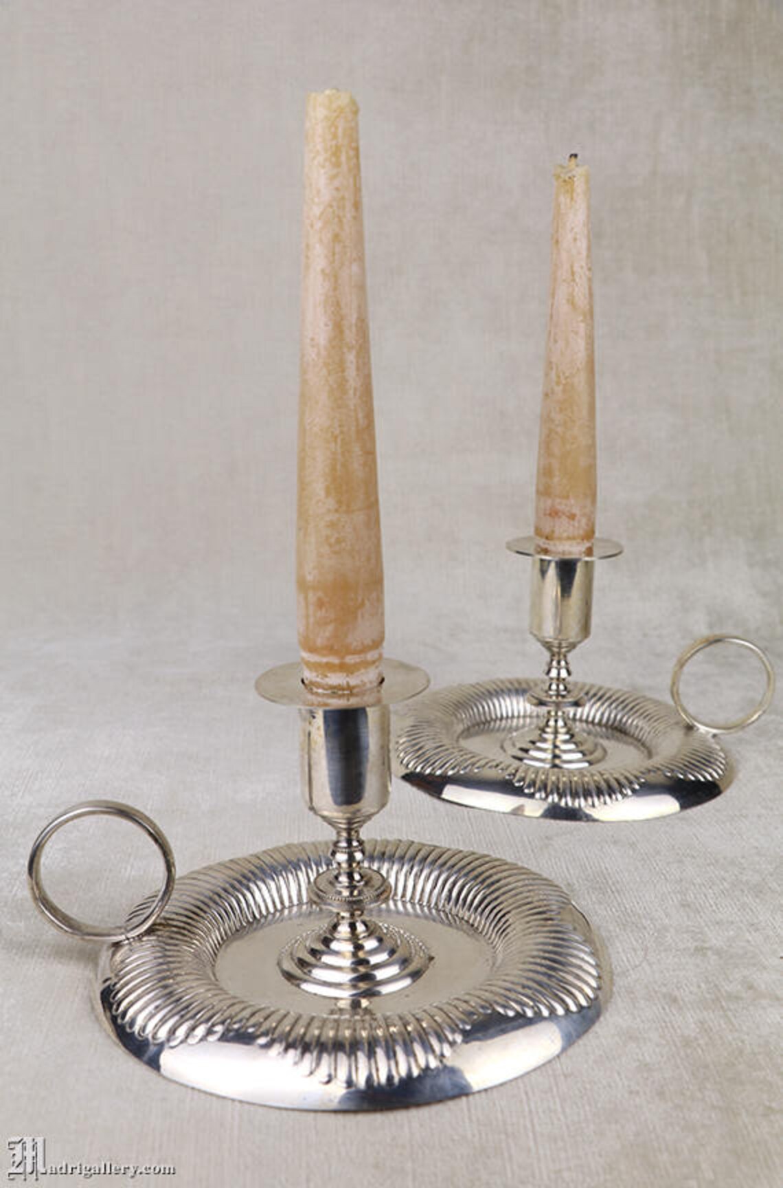 Antique Sterling Silver Chambersticks Pair, Candlestick Candle Holder ...