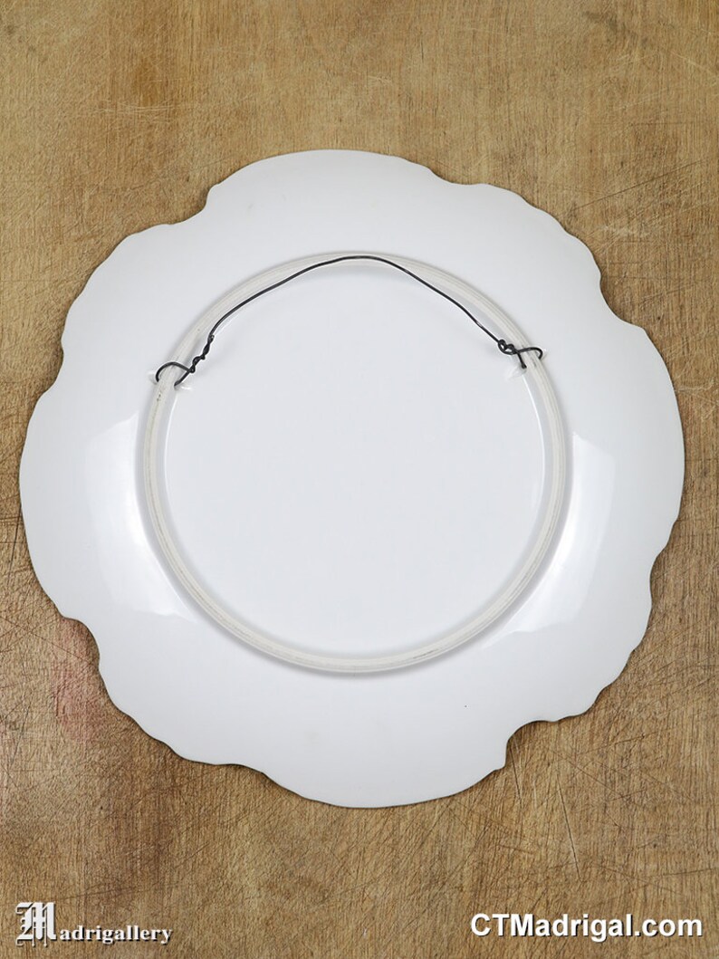 Antique Hand Painted Bird Plate, Porcelain Enamel Cabinet Plate, Tree ...