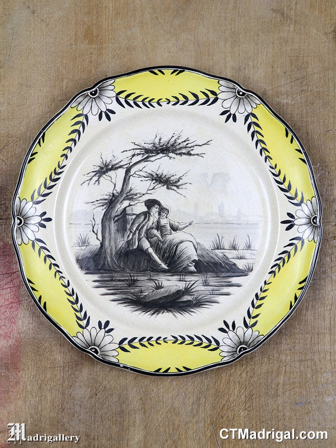 Antique Plate, 19th Century Porcelain Cabinet Plate, Hand Painted ...