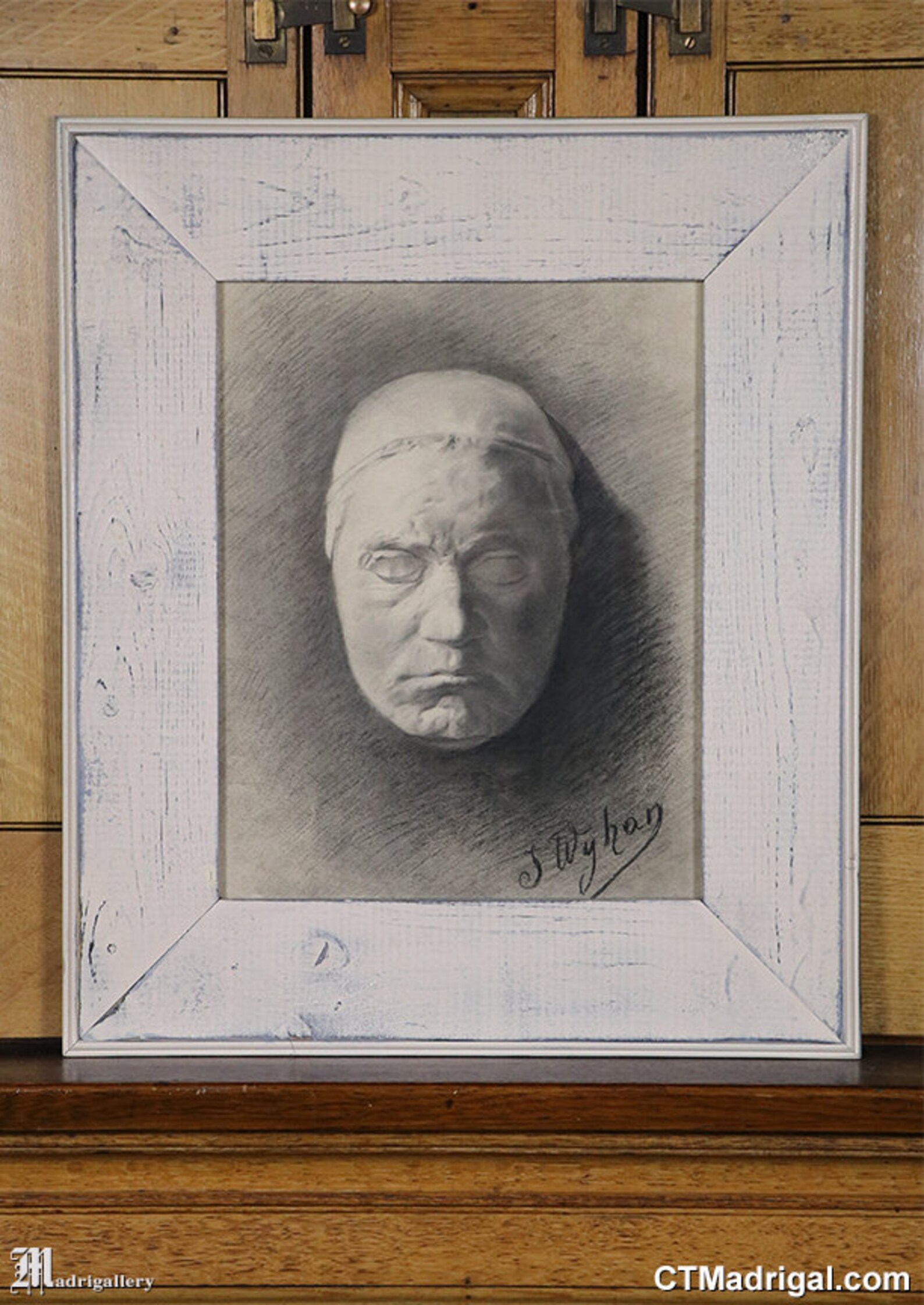 Antique 19th C. Charcoal Drawing, Portrait Main Male, Signed, 19th ...