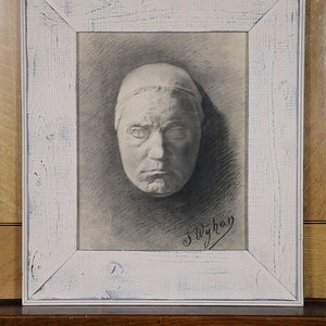 Antique 19th C. Charcoal Drawing, Portrait Main Male, Signed, 19th ...