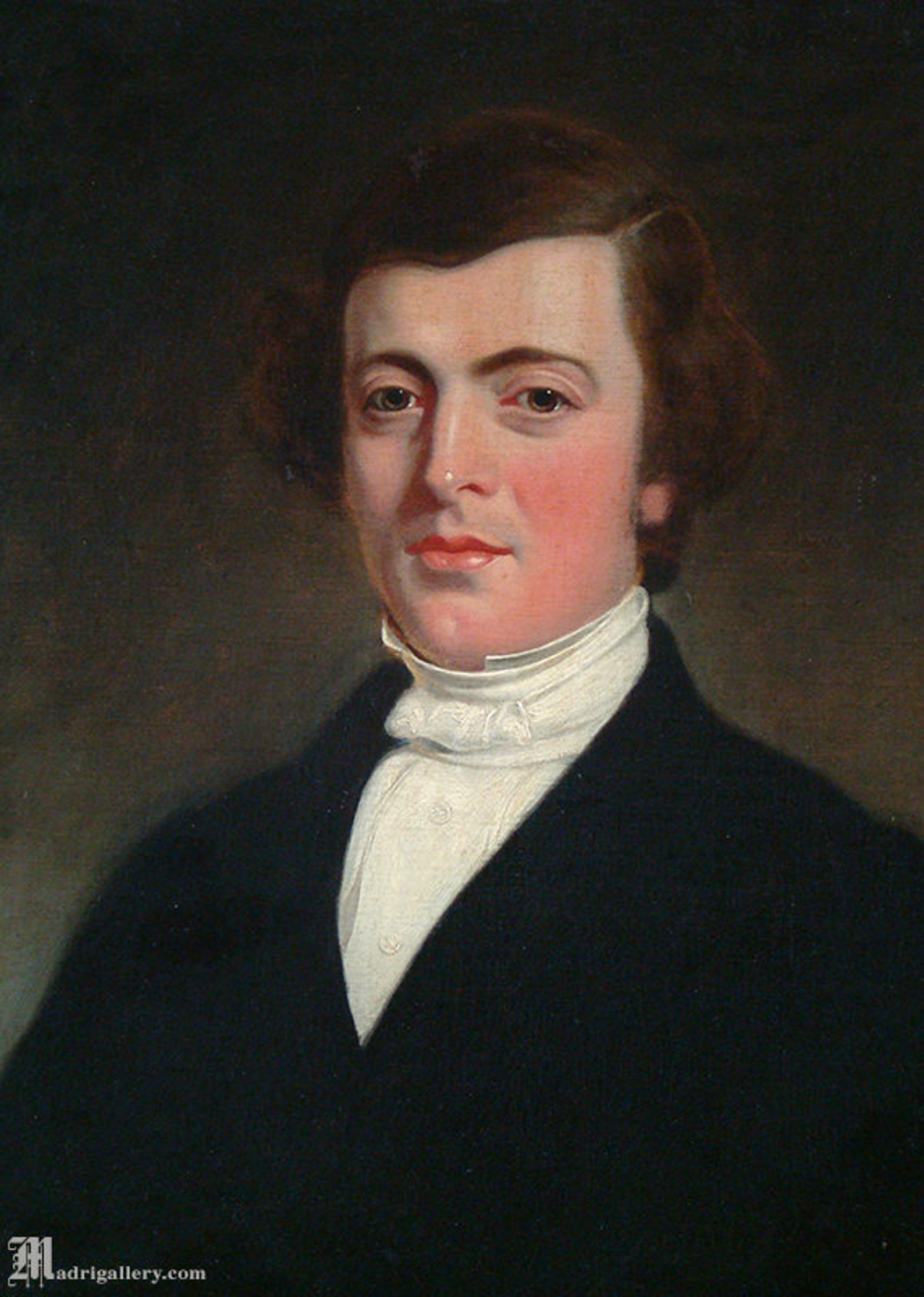 Antique Oil Portrait Painting, Regency Gentleman Man Aristocrat Canvas ...