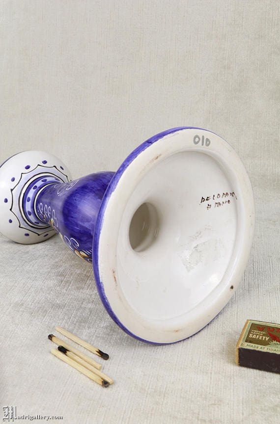 Italian Faience Candlestick, Griffin Candle Holder, Gryphon Dragon ...